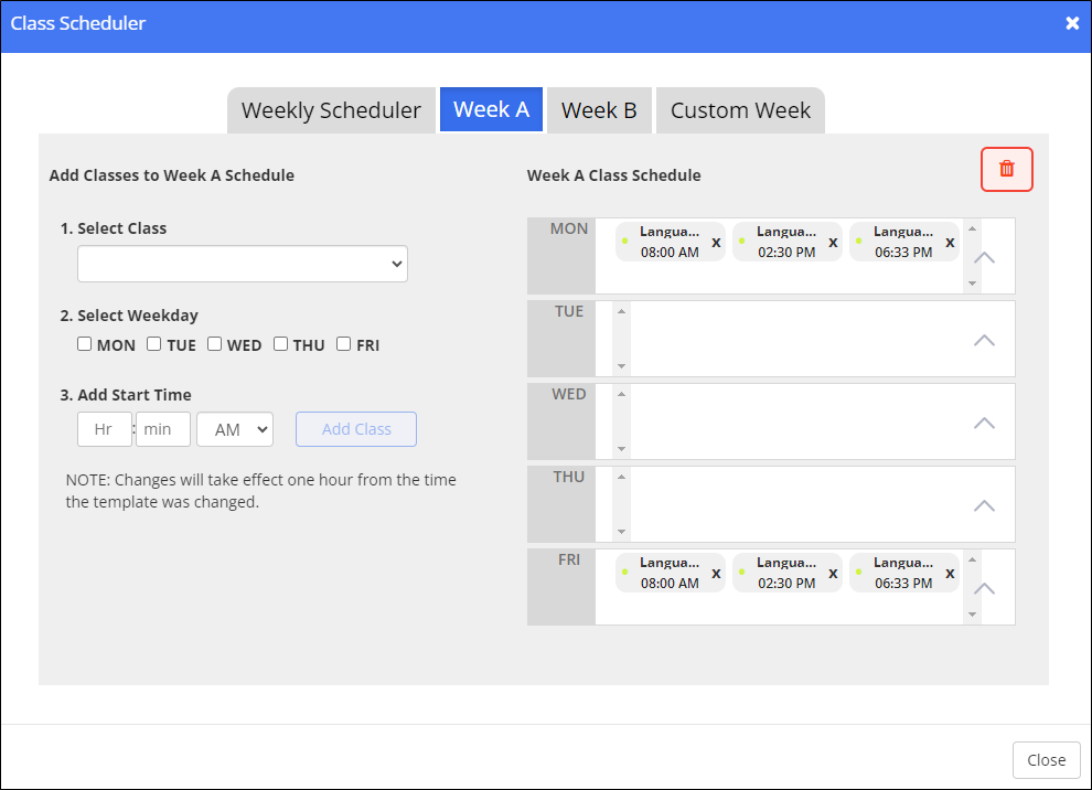 Class Scheduler Blocksi 8064